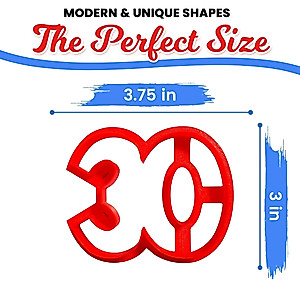 Number 30 Cookie Cutter 3.75 in – Made in the USA – Foose Cookie Cutters Plastic – Cookie Mold