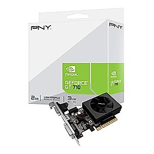 PNY NVIDIA GeForce GT 710 2GB DDR3 VGA/DVI/HDMI Low Profile PCI-Express Video Card