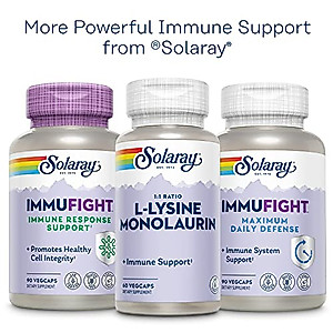 SOLARAY Monolaurin 500mg Immune Support Supplement, from Natural Coconut, Helps Maintain Immune & Gut Health & a Balanced Gut Flora, 60-Day Money Back Guarantee, 60 Servings, 60 VegCaps