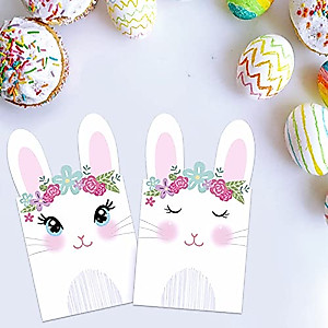 WEEPA 20 Pack Easter Paper Bags for Kids Easter Cute Bunny Paper Treat Bags Party Favor Gift Candy Bags for Birthday Baby Shower