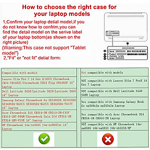 Alapmk Protective Case for Lenovo Slim Pro 7 14 Gen 8 & Latitude 3430,Case for ASUS Chromebook CM14 CM1402C/Samsung Galaxy Chromebook Go XE340XDA XE345XDA,Case for HP Chromebook 14a-neXXXX 14",Black