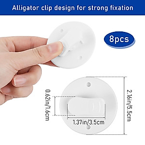 8Pcs Shower Curtain Clips Shower Windproof Splash Guard Clear Self Adhesive Windproof Splash Clips Bathroom Curtain Weight Clip for Home