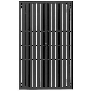 Crosley Furniture Hansen 6-Person Rectangular Outdoor Dining Table with Umbrella Hole for Outside Patio, Matte Black