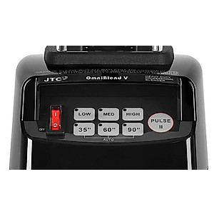 OmniBlend V Commercial Blender for Smoothies Shakes Cocktails, Heavy Duty 3-Speed, Self-Cleaning, Includes Multi-functional 2-in-1 Wet Dry Blades, 1.5 Liter BPA-Free Shatter-Proof Jar (Black)