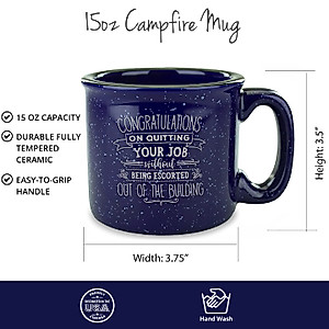 Bad Bananas Farewell Gifts For Coworkers - 15oz Campfire Coffee Mug - Congratulations on Quitting Your Job - Coworker Leaving Gifts for Women, Men, Colleagues