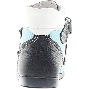 Skorohod Orthopedic Boots 15-141-2 First Step for Boys and Girls Genuine Leather - High Sole - 2 Fasteners (2 Infant, Blue)