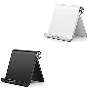 UGREEN Portable Cell Phone Stand Black Bundle with White Cell Phone Stand Compatible with iPhone 14 Pro 14 Plus13 Pro Max 12 11 SE XS, Galaxy S22 S21