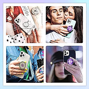 BeneGreat Cell Phone Stands for Phones and Tablets 3 Pack - Heart Black White Purple