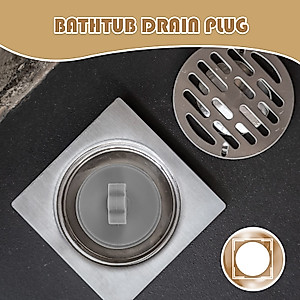 BOHAIPAN Bathtub Stopper, 2pcs Universal Tub Stopper, Silicone Bathtub Stoppers Bathtub Drain Plug, Suitable for Kitchen Bathroom Bathtub Sink Drain (Patented Products)