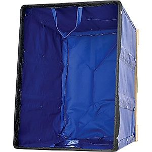 Global Industrial 12 Bushel, Blue Vinyl Basket Bulk Truck, Unassembled, 36"L x 26"W x 33-1/2"H