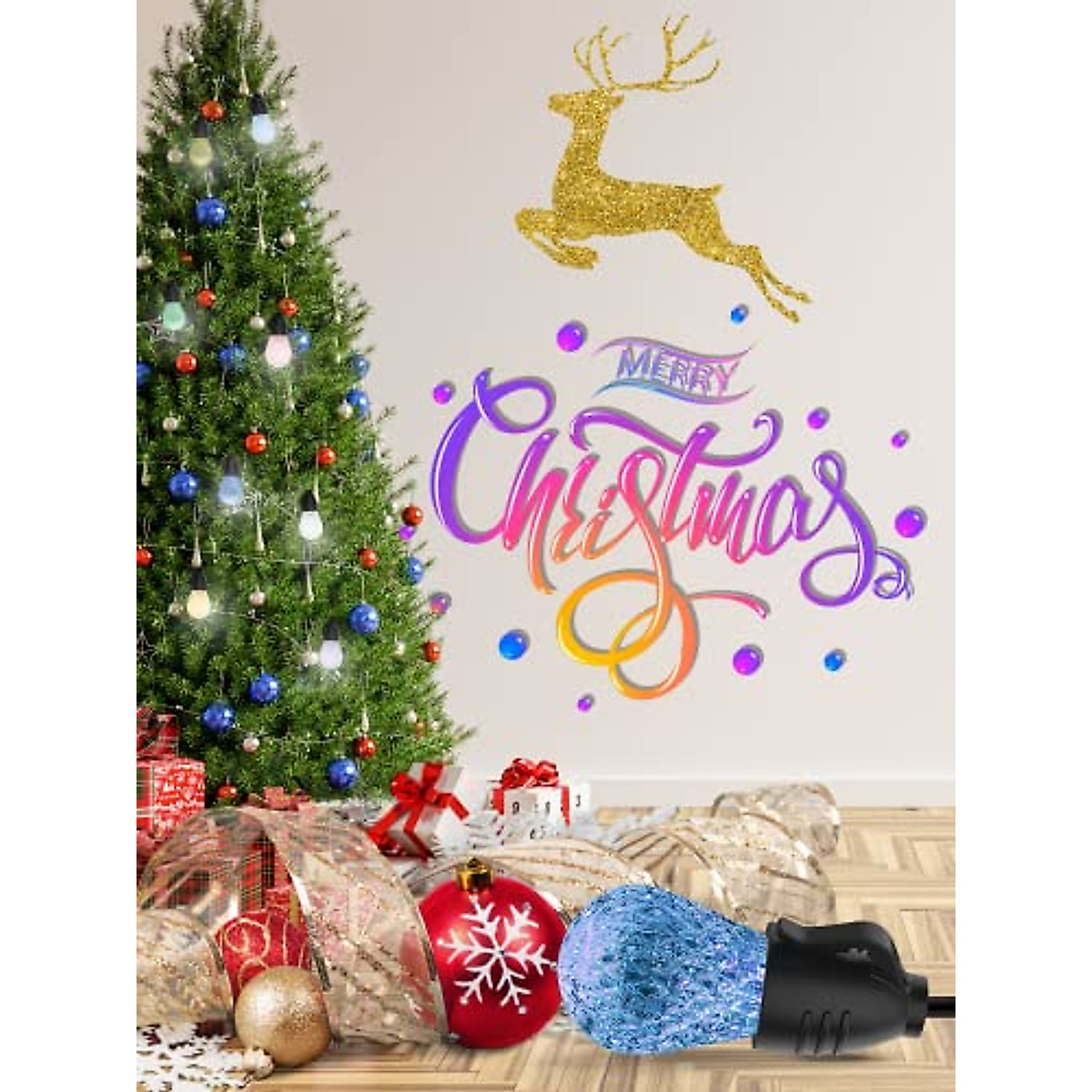 Garibosh 49ft Outdoor Patio String Lights, Led Hanging Lights for Outside, Outside Lights Patio Waterproof House Decor, App Control