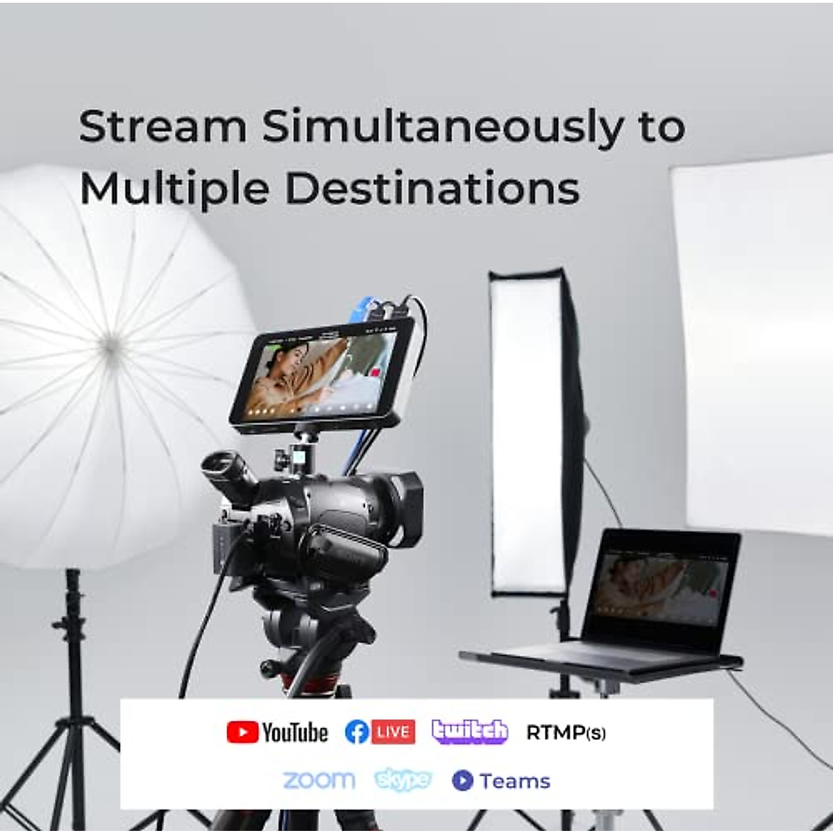 YOLOLIV YoloBox Pro,All-in-one Portable Multi-Cam Live Streaming Studio Encoder Recorder Switcher