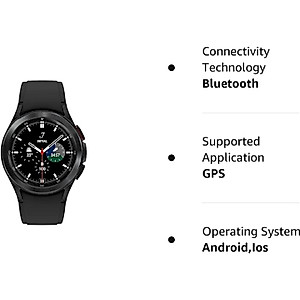 Samsung Galaxy Watch 4 Classic Smartwatch 42mm with Extra Band Included, Sleep Monitor, Black - SM-R880NZKCXAA (Renewed)