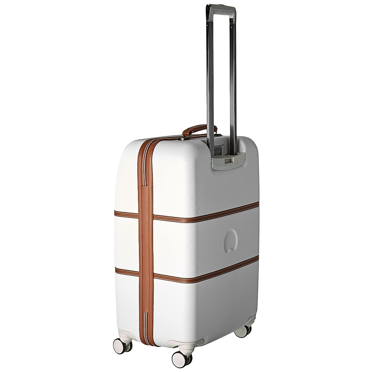 DELSEY Paris Chatelet Hard+ Hardside Luggage with Spinner Wheels, Champagne White, Checked-Medium 24 Inch
