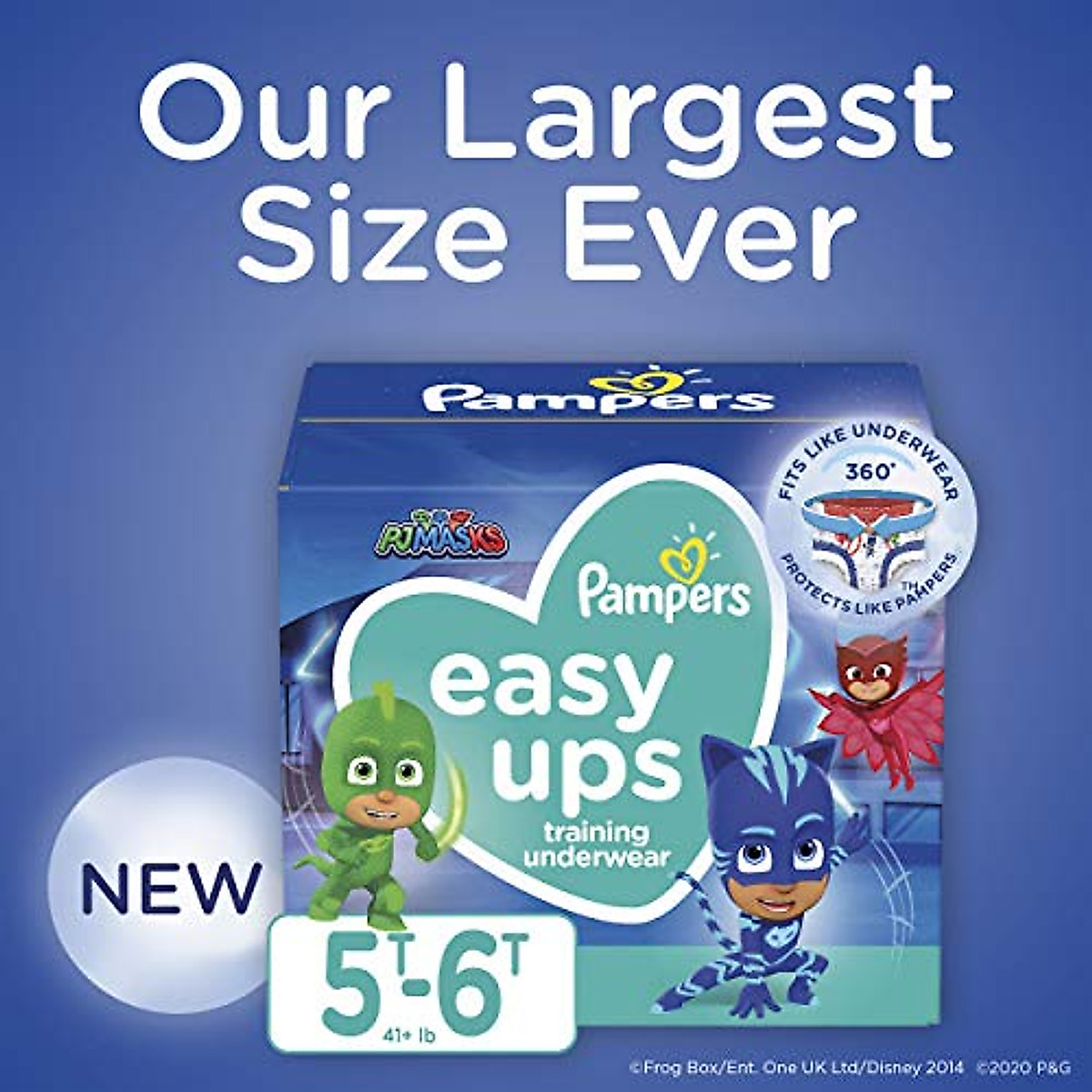 Pampers Easy Ups Training Underwear Boys, 5T-6T Size 7 Diapers, 80 Count (Packaging & Prints May Vary)