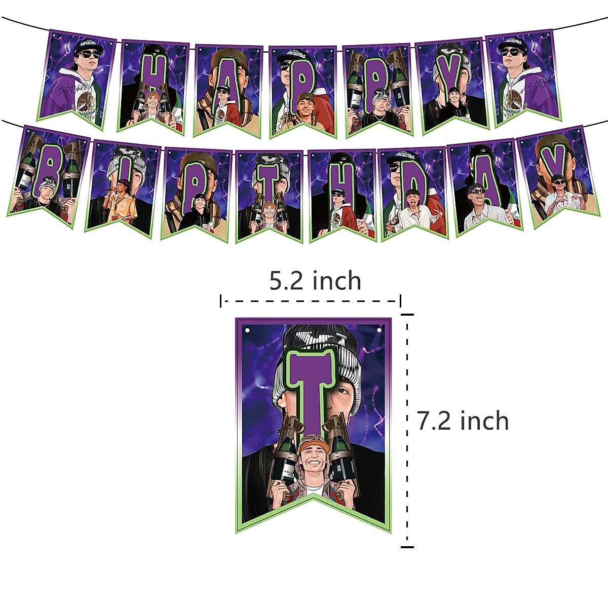 Birthday Party Supplies For peso pluma, Party Decorations Included Birthday banner, Cake Topper, Cupcake Topper, Balloon.