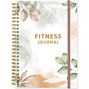 Simplified Fitness Journal for Women & Men,A5 Workout Journal/Planner Daily Exercise Log Book to Weight Loss, Gym, Muscle Gain, Bodybuilding Progress, 5.8"x8.3", Pink Flower
