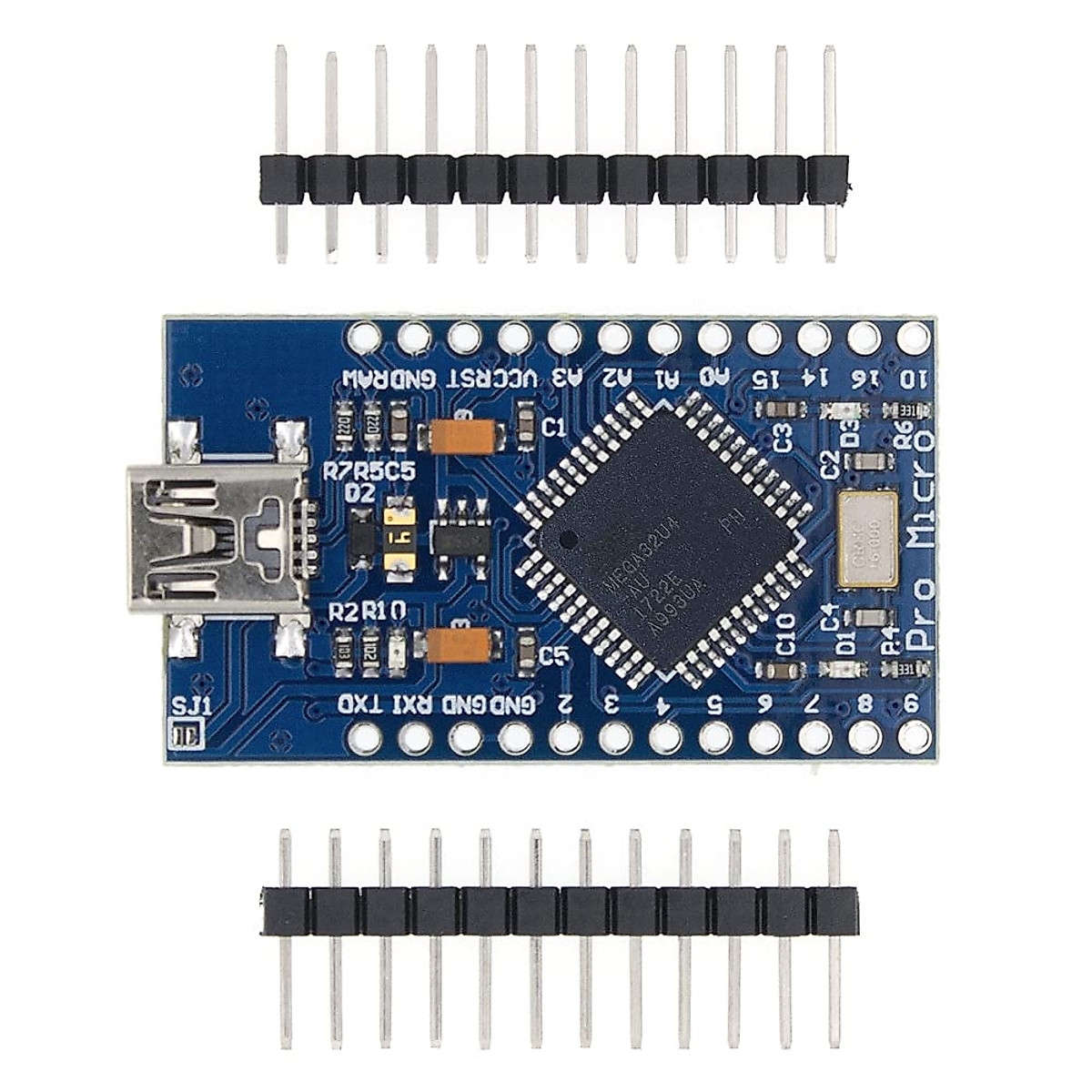 Pro Micro with The bootloader Black/Blue ATmega32U4 5V/16MHz Module Controller Mega32U4 Leonardo Suitable arduino-Micro USB 3-18V