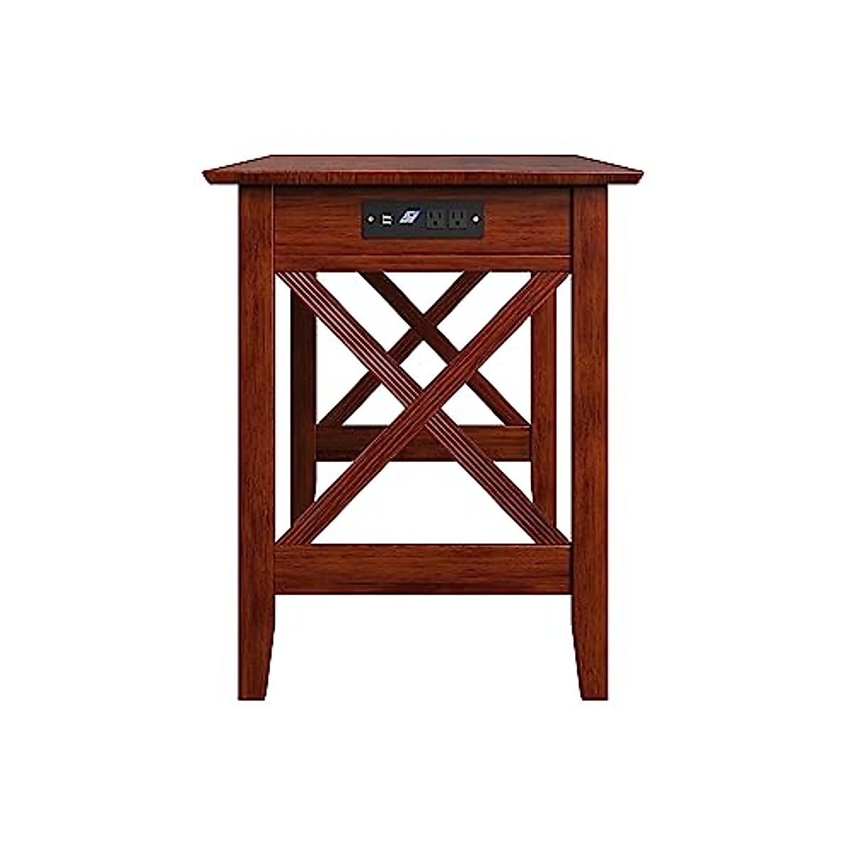 AFI Lexi Desk with Drawer and Charging Station, Walnut