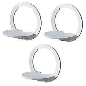Garneck 3pcs File Cabinets for Home Office Laundry Room Shelves Kitchen Shelf Flower Pot Shelf Display Plant Pot Shelf Kitchen Wall Shelf Tv Table Wood-Based Panel White Cosmetic Tv Wall