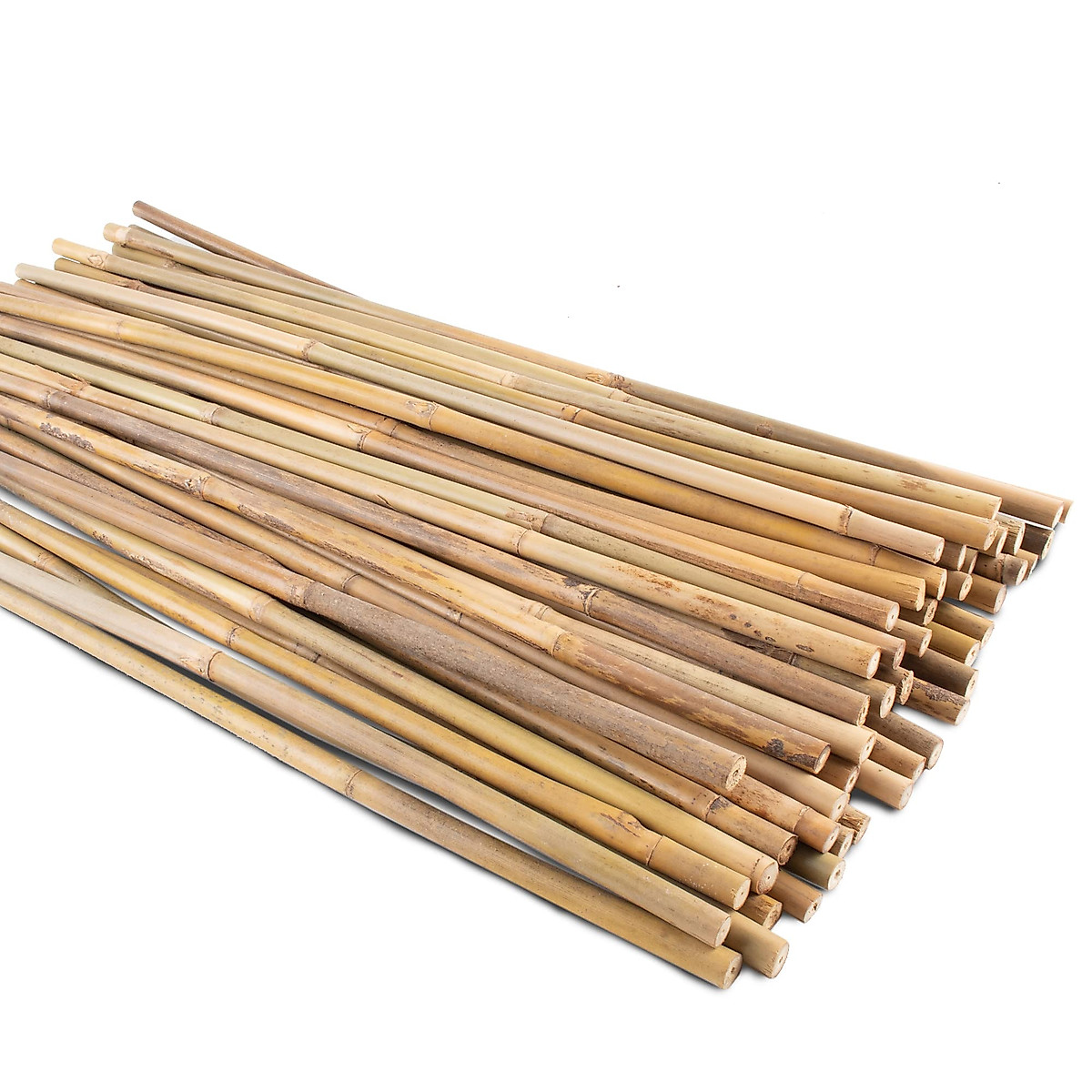 50Pcs Garden Stakes, 0.32”/16 Inch Bamboo Sticks，Natural Plant Stakes for Indoor and Outdoor Plants，Poles for Tomatoes, Beans, Potted Plants