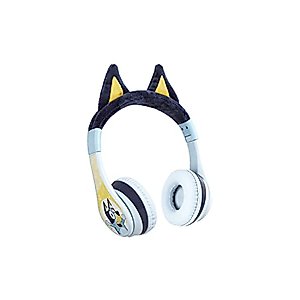 eKids Bluey Bluetooth Headphones for Kids, Wireless Headphones with Microphone Includes Aux Cord, Volume Reduced Kids Foldable Headphones for School, Home, or Travel