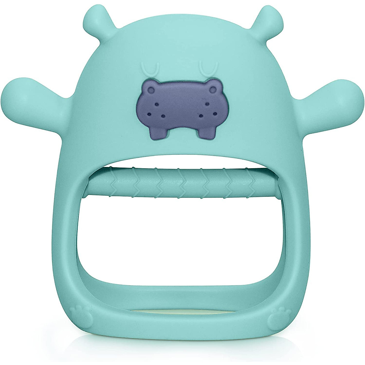 Towwi Teething Toys for Babies 0-6 Months Never Drop Hippo Teething Toys for Babies 6-12 Months Infants, Baby Chew Toys for Sucking Needs, Hand Pacifiers Baby Toys 6 to 12 Months