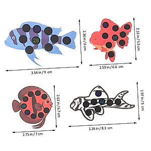 Baluue 4 Sets LCD Thermometer Submersible Temperature Indicator Temperature Strips Digital Fish Tank Temperature Gauge Aquarium Sticker Stick on Adhesive Stickers Paper Number Wine Bottle