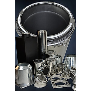 6" x 24" Class A, All Fuel, Double Wall, Insulated, Stainless Steel "Chimney Pipe" 6" Dia. x 24" Length