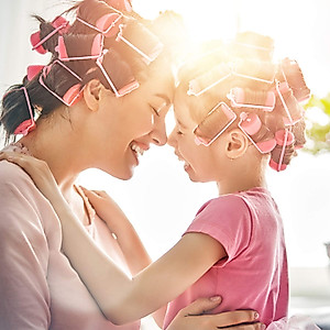 Zhehao 36 Pcs Sponge Hair Rollers Small Pink Foam heatless curls Rollers Flexible Sleeping Hairdressing Curler for Women Hair Styling(0.79 x 2.76 Inch,Pink)(0.79 x 2.76 Inch,Pink)