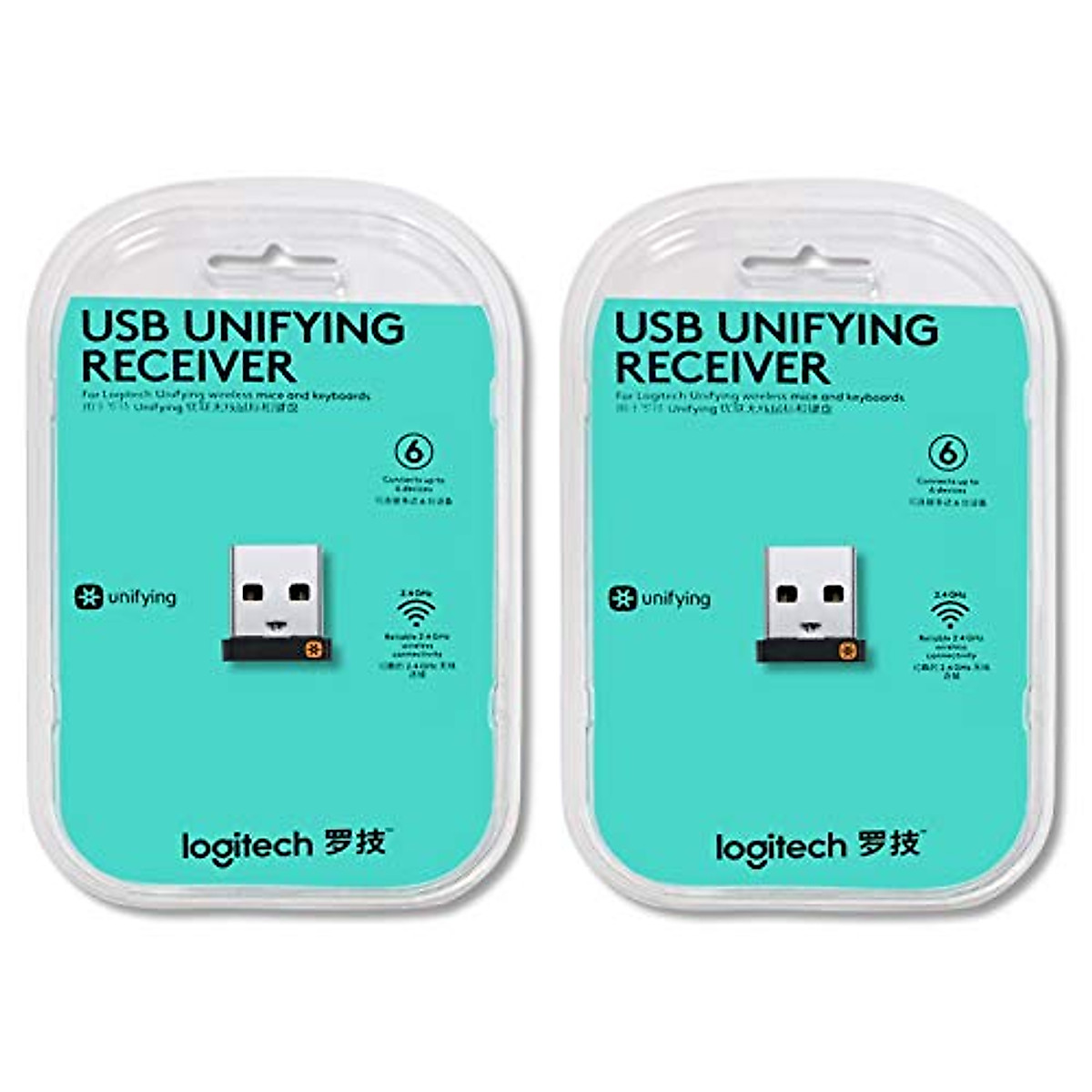 Logitech USB Unifying Receiver - 2 Pack