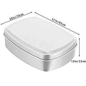 Operitacx Soapbox 2pcs Aluminum Soap Box Empty Metal Tins for Candle Making Candies Leak- Proof Balm Boxes Aluminum Tin Jar Containers for Candies Jewelry Powder 150ml Sponge Dish