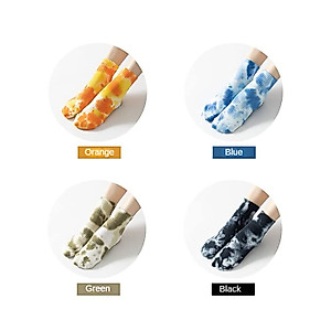 EGEN Dye Tie Yoga Socks for Women Man Novelty Print Non Skid Socks Non Slip Grip for Pilates Barre Ballet Sport (Black)