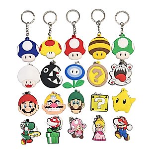 YAOSHUXIAN 20Pcs Keychains Party Favors Keychains Kids Birthday Party Favors Keychains Backpack Keychains School Carnival Rewards Prizes