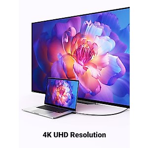 UGREEN 4K Displayport to HDMI Cable Uni-Directional UHD DP to HDMI Connector Video Display Cord for HDTV Monitor Projector Computer 16FT