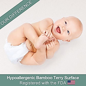 Crib Mattress Topper, Ferlizer 2.25 Inch Memory Foam Crib Mattress Topper with 100% Waterproof Bamboo Cover for Crib and Toddler Bed