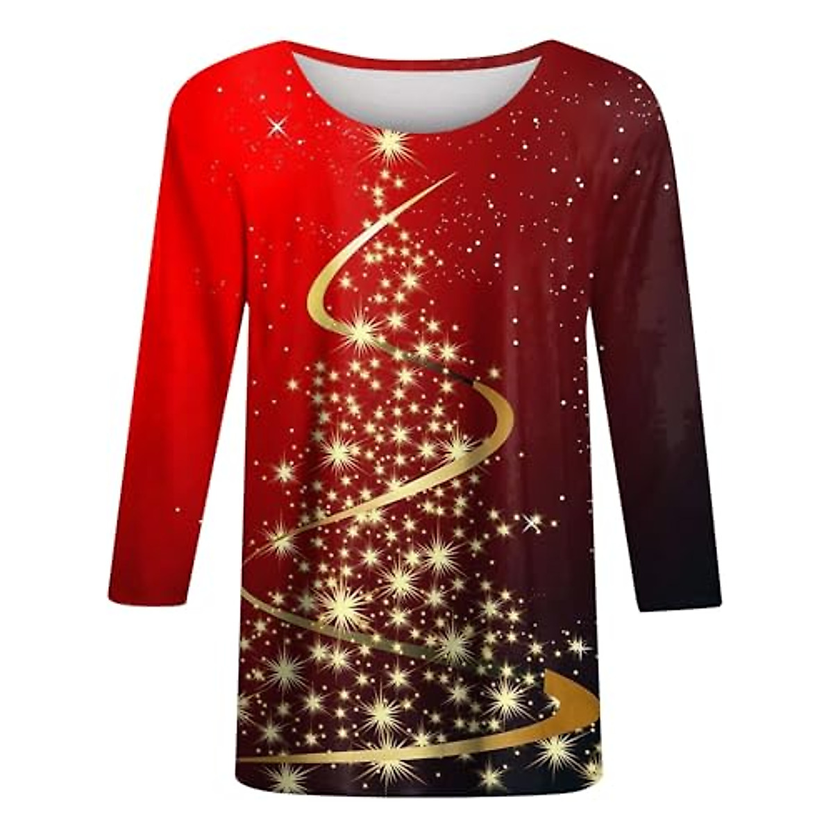 JJHAEVDY Christmas Women Oversized Sweatshirts Letter Clothes Lightweight Loose Fit Sweatshirts Button Up Shirts Crewneck Sweatshirt Women Outfit(4-Gold,Large)