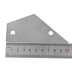 Guitar Luthier Tool Stainless Steel Fret Rocker Leveling Tool for Guitars Electric Bass Guitar Ruler, 4.13x1.96inch