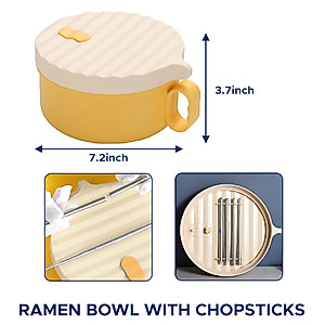 AI LOVE PEACE Microwave Ramen Bowl and Dish Set