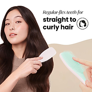 Tangle Teezer Ultimate Detangler Hairbrush for Wet & Dry Hair, Eliminates Knots & Reduces Breakage for All Hair Types, Baby Pink & Mint