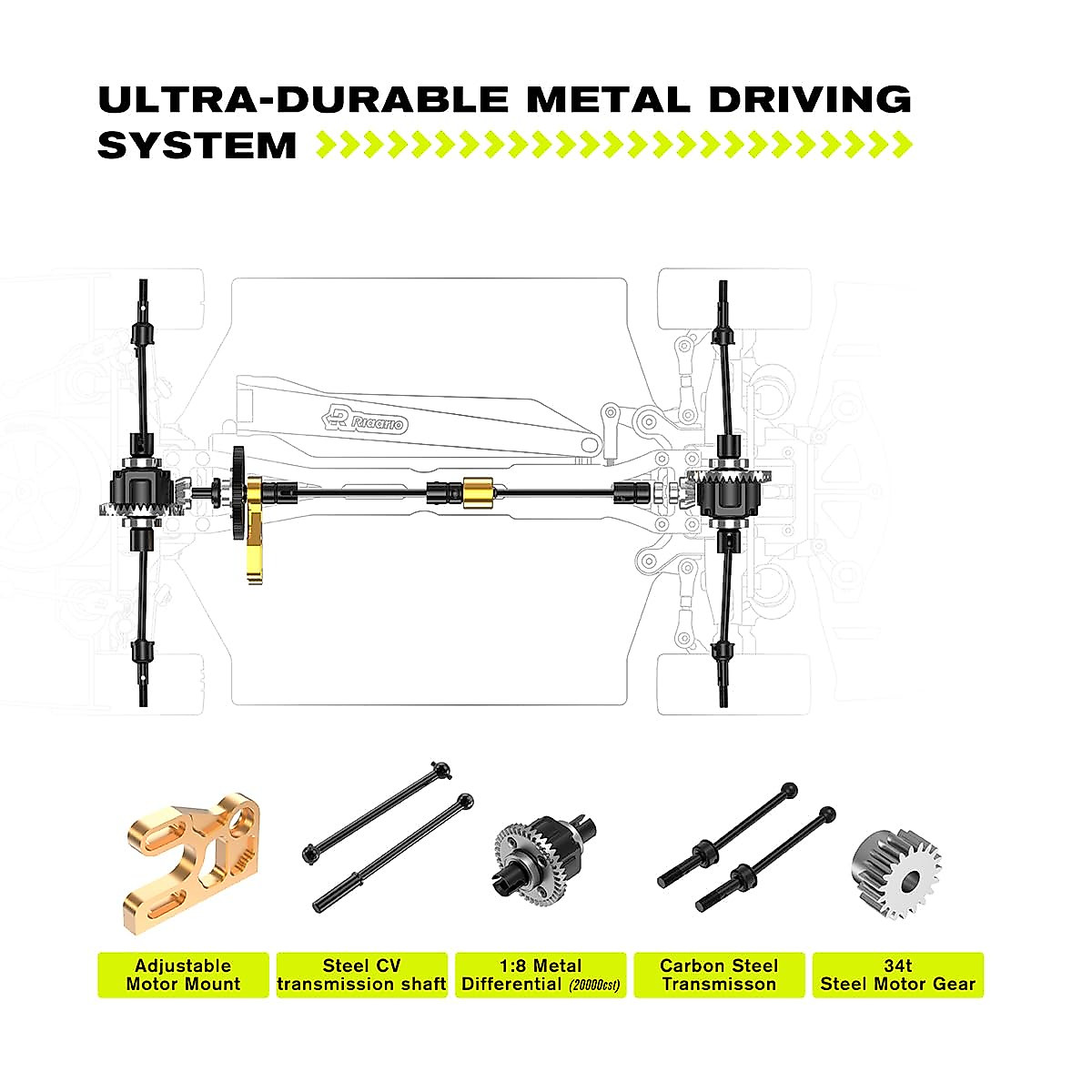 AMORIL 1/10 Fast Brushless RC Drift Cars for Adults,Max 200KM/H Carbon Fiber On-Road Supercar with 3660 3900KV Brushless Motor,120A ESC,9KG Meta-Gear Servo,3300mah Lipo,Waterproof Suitcase,Blue