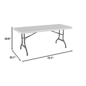 Lifetime 42901 Folding Utility Table, 6 Feet, White, Pack of 4