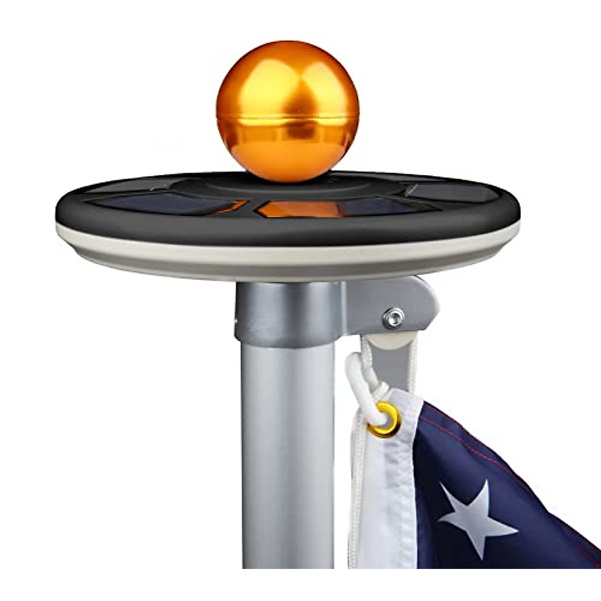 Sunnytech 2023 3rd Generation Black - Solar Power Flag Pole Flagpole Light Guarantee - Biggest Size - Best Solar Flag Light in The World