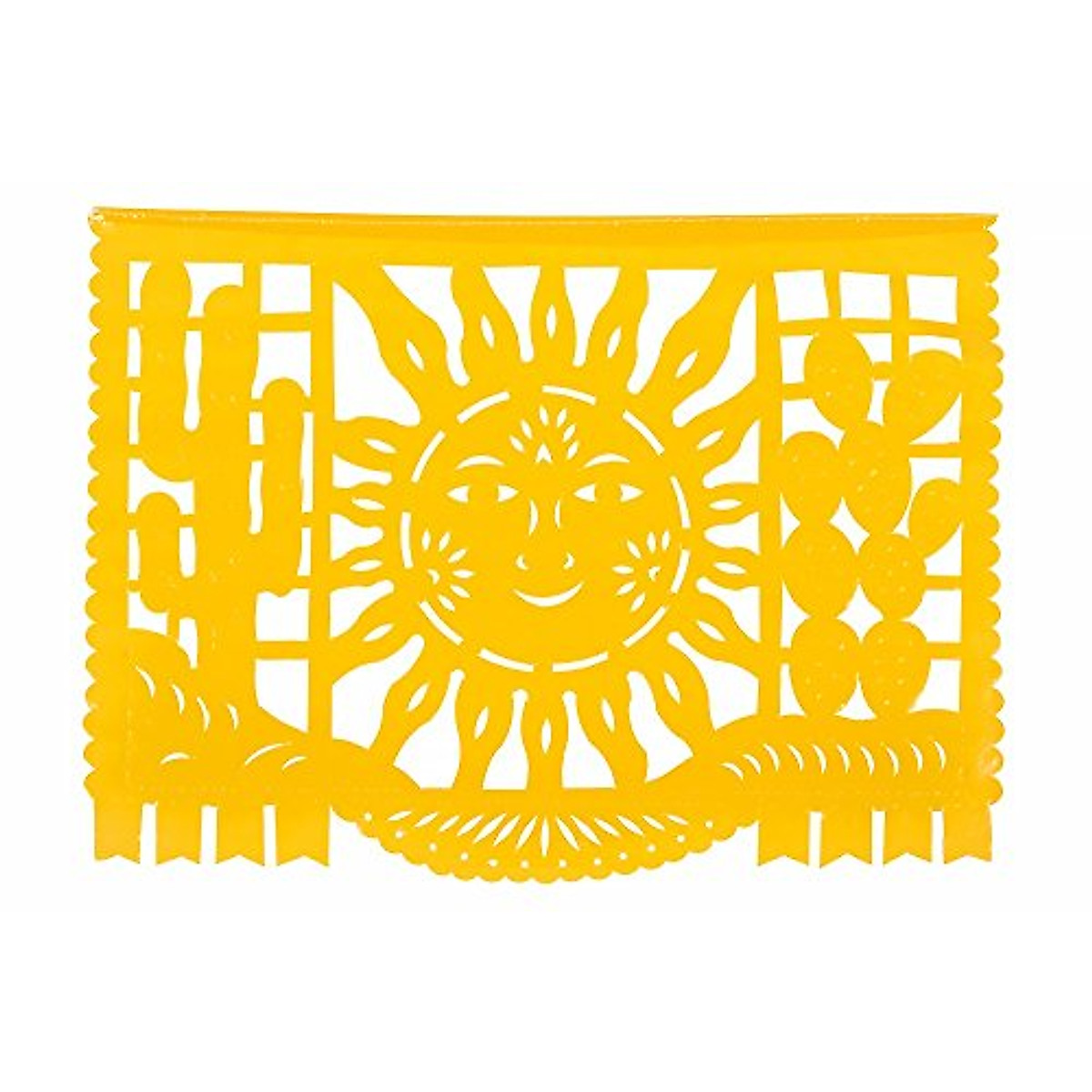 Paper Full of Wishes Festival Mexicano Large Plastic Papel Picado Banner, 9 Multi-Colored Panels 15 feet Long