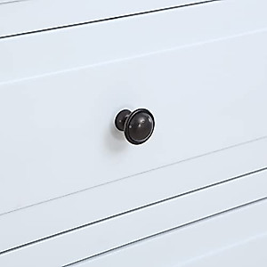 XD Designs Solid Wood Side End Table, 2-Drawer Night Stand with Storage Shelf, Bedside Nightstand, Accent Table for Bedroom Hallway Living Room (White)