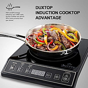 Duxtop 1800W Portable Induction Cooktop Countertop Burner, Black 9100MC/BT-M20B
