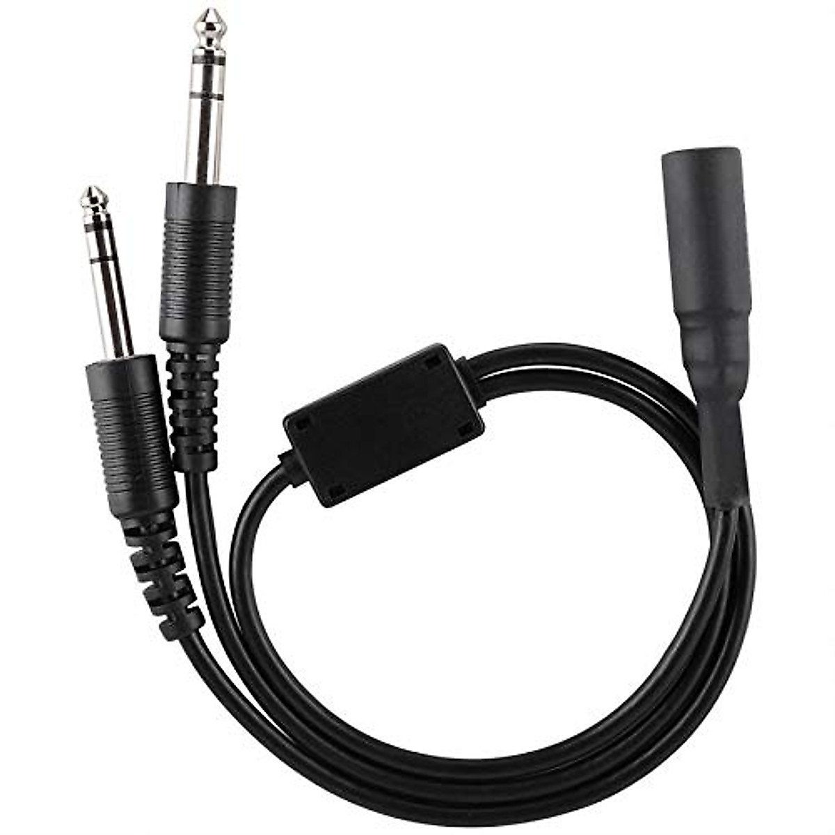 Fumei Helicopter to General Aviation Headset Adapter Cable for David Clark Avcomm ASA and ect Headsets with U 174 Plug