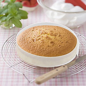 TeamFar Cake Pan Liner, 1.85in x 111ft Parchment Paper Liner Roll, Nonstick Side Liner for Baking Roasting, Healthy & Non-Stick, Heat Resistant & Water Proof-2 Rolls