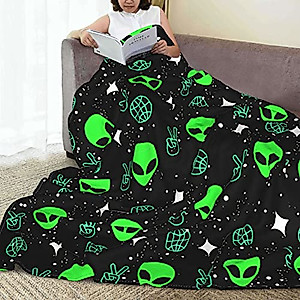 Green Throw Blanket Soft Fleece Blanket All Season Lightweight 50"X 40" Throw Blanket fit Couch Sofa