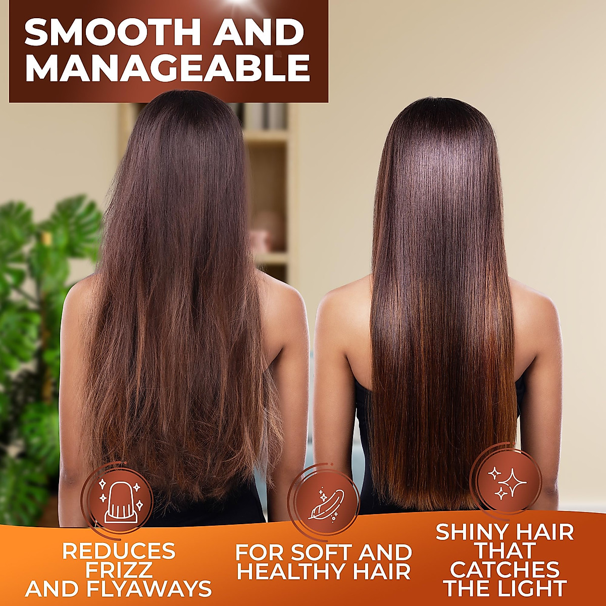 Moroccan Argan Oil Conditioner - Sulfate Free, Anti Frizz Hydrating Thickening Care for Women and Men - Deep Moisturizing Treatment for Color Treated, Curly, Frizzy, Damaged and Dry Hair